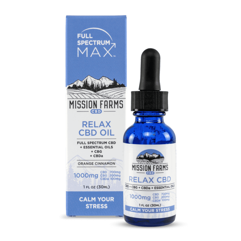 Full Spectrum Max Relax CBD Oil - Mission Farms CBD